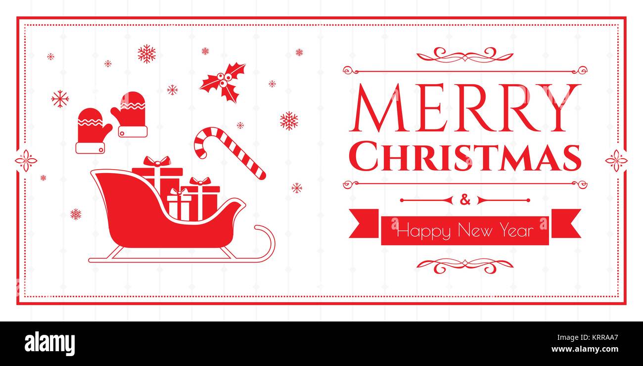 Set of christmas icons in internet banner in vector illustration. Icon ...