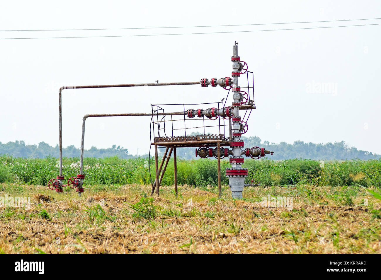 Well for oil and gas production. Oil well wellhead equipment. Oil ...