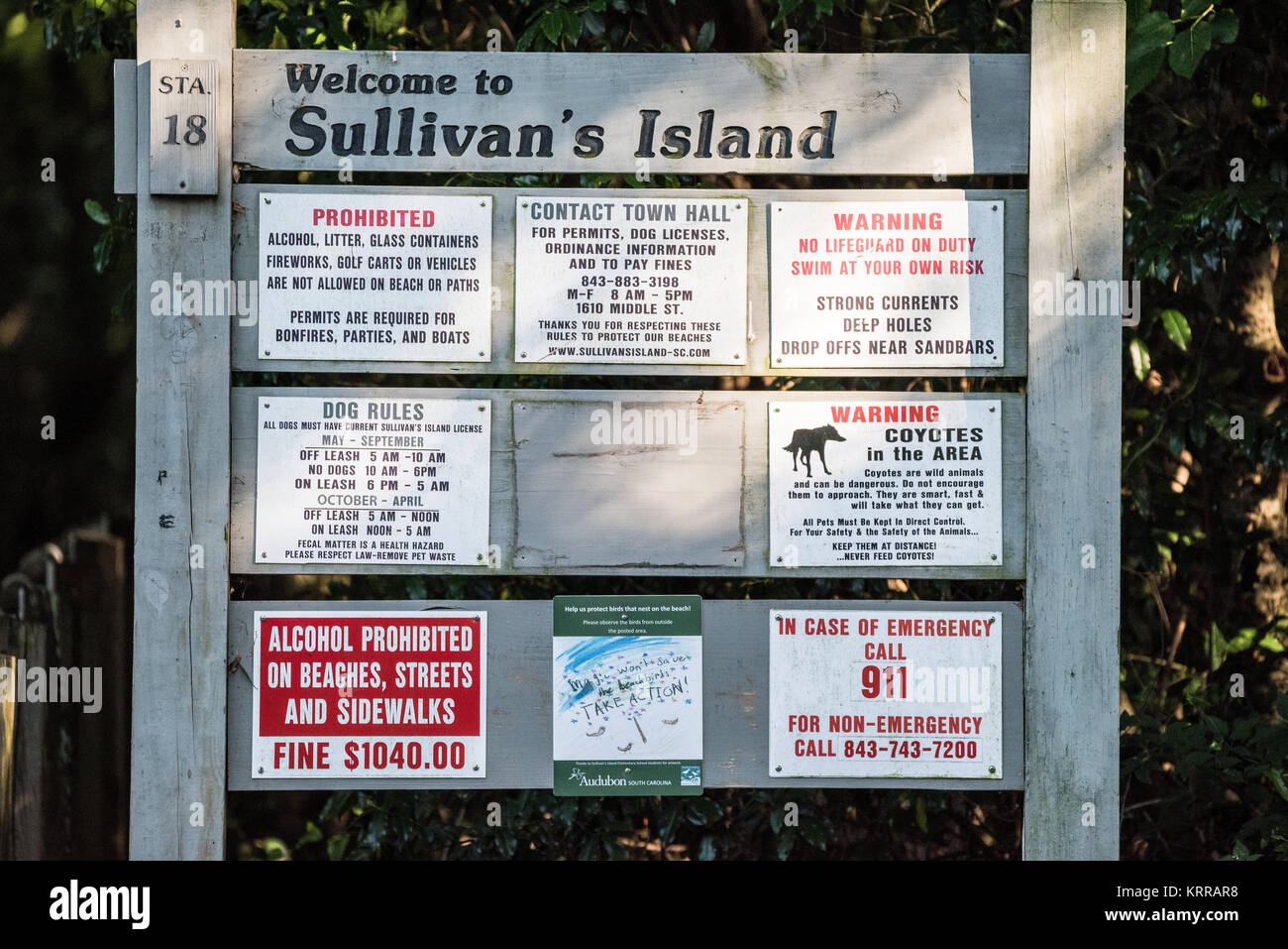 Beach Regulations Sign Sullivan's Island South Carolina // SULLIVAN'S ...