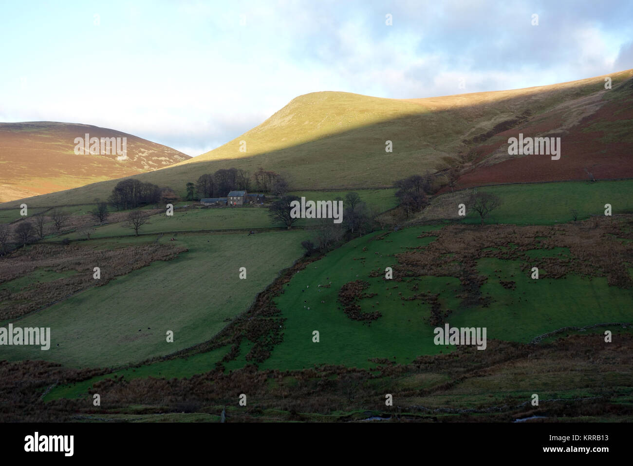 Sunset on Dash Farm from the Cumbria Way Long Distance Footpath to ...