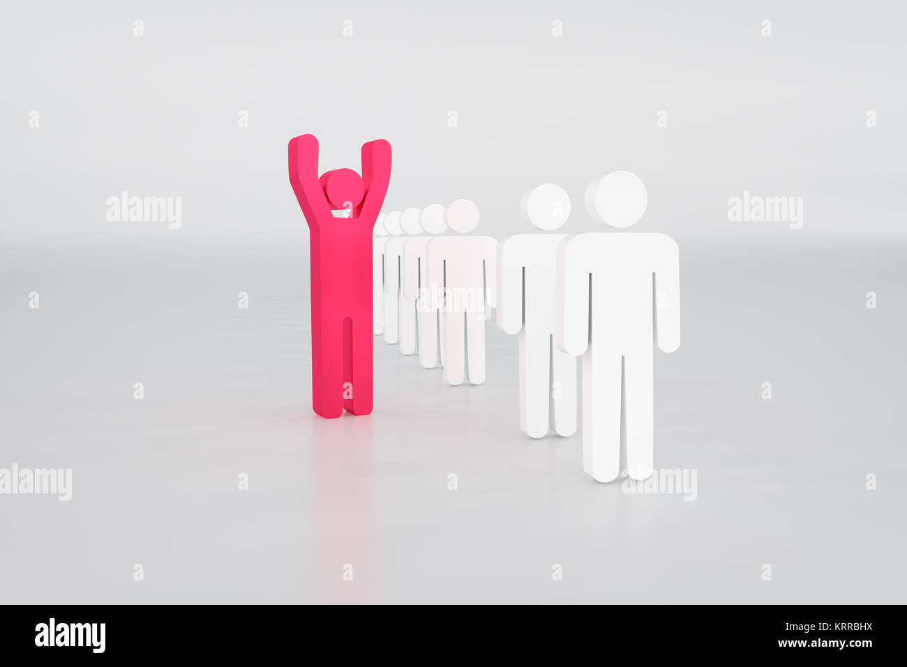 3d people in queue hi-res stock photography and images - Alamy
