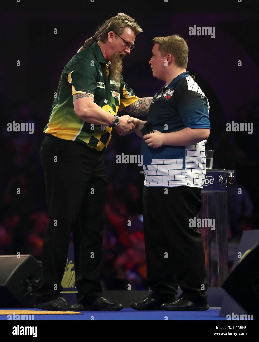 Simon Whitlock (left) and Martin Schindler (right) during day seven of ...