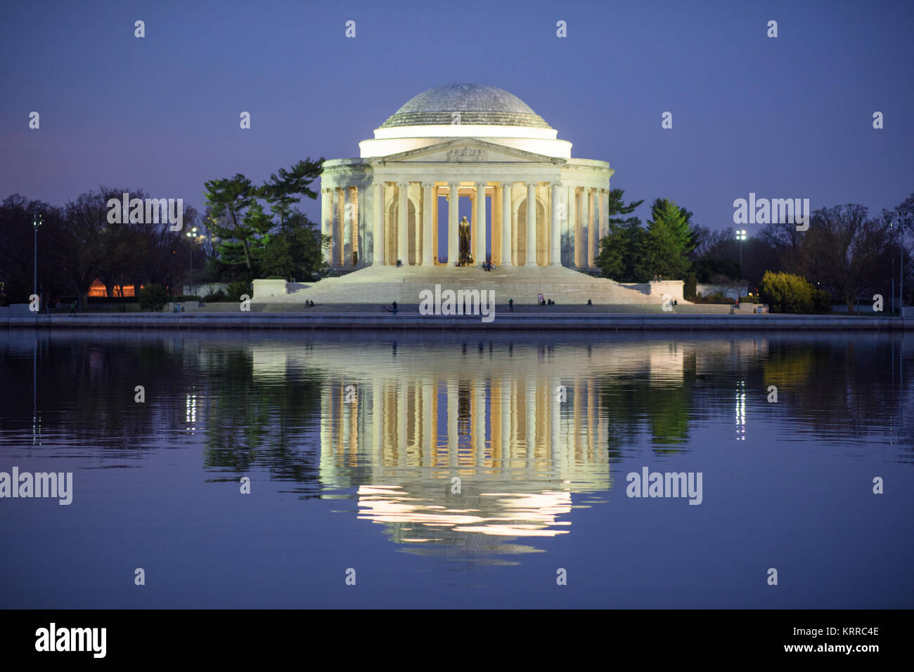 Jefferson Memorial Reflection Tidal Basin Washington DC // WASHINGTON ...