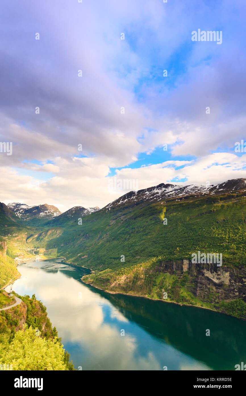Tourism vacation and travel. Beautiful view over magical ...
