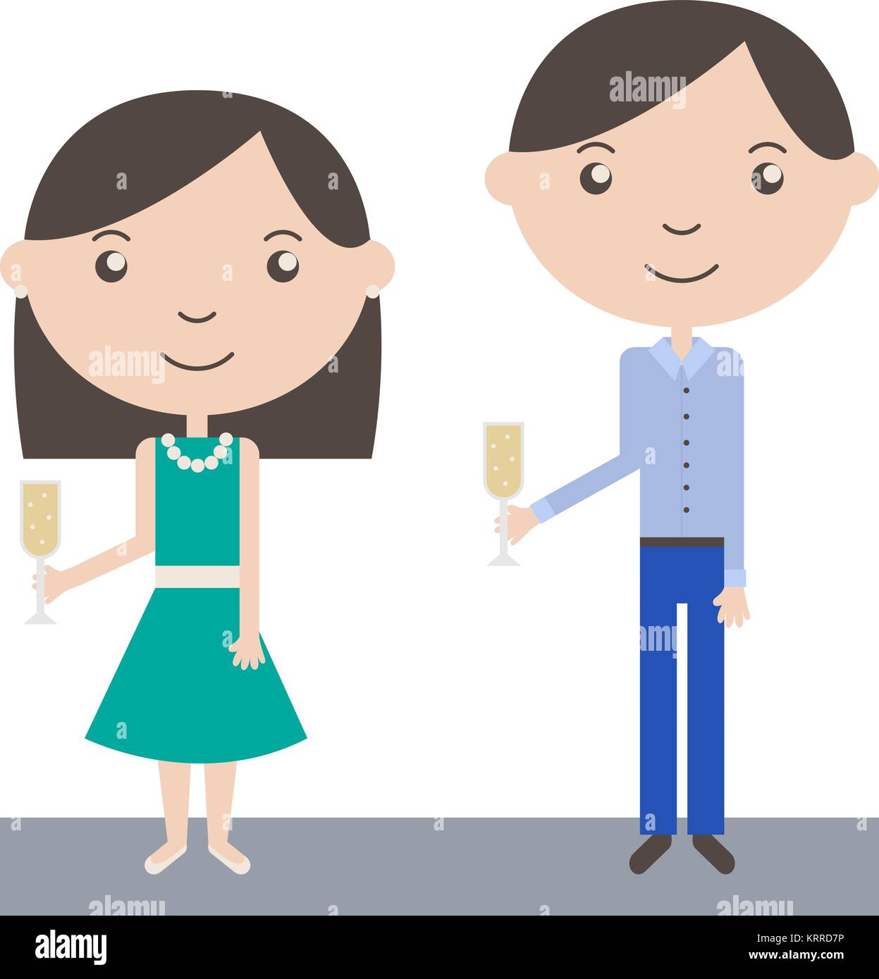 Cartoon people toasting at party, vector Stock Vector Image & Art - Alamy
