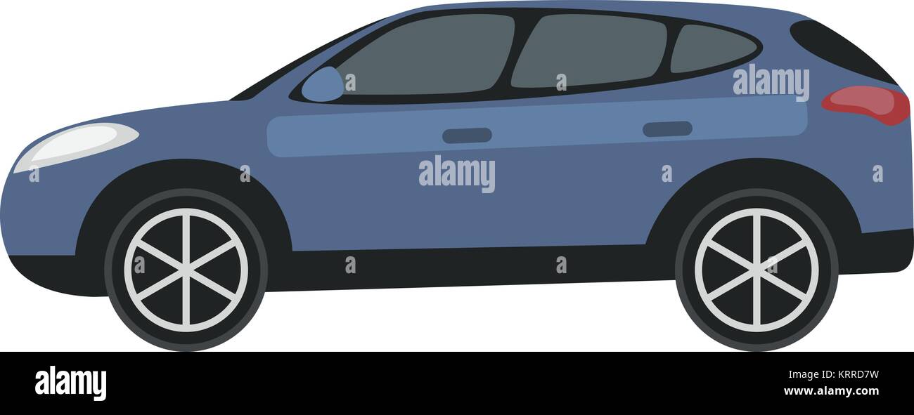 Clip art blue car, vector Stock Vector Image & Art - Alamy