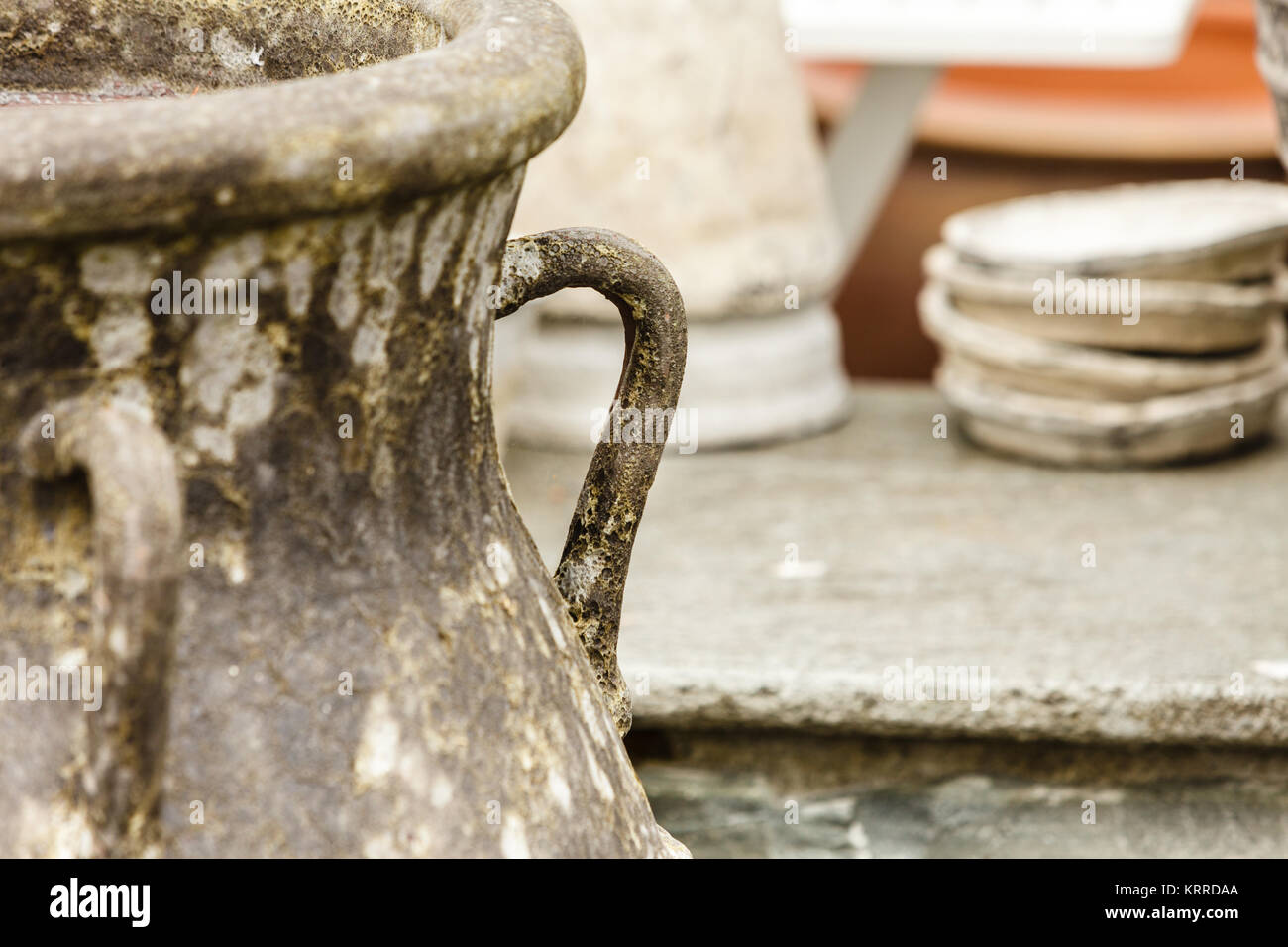 Vintage decorations, antique design objects concept. Old fashioned ...