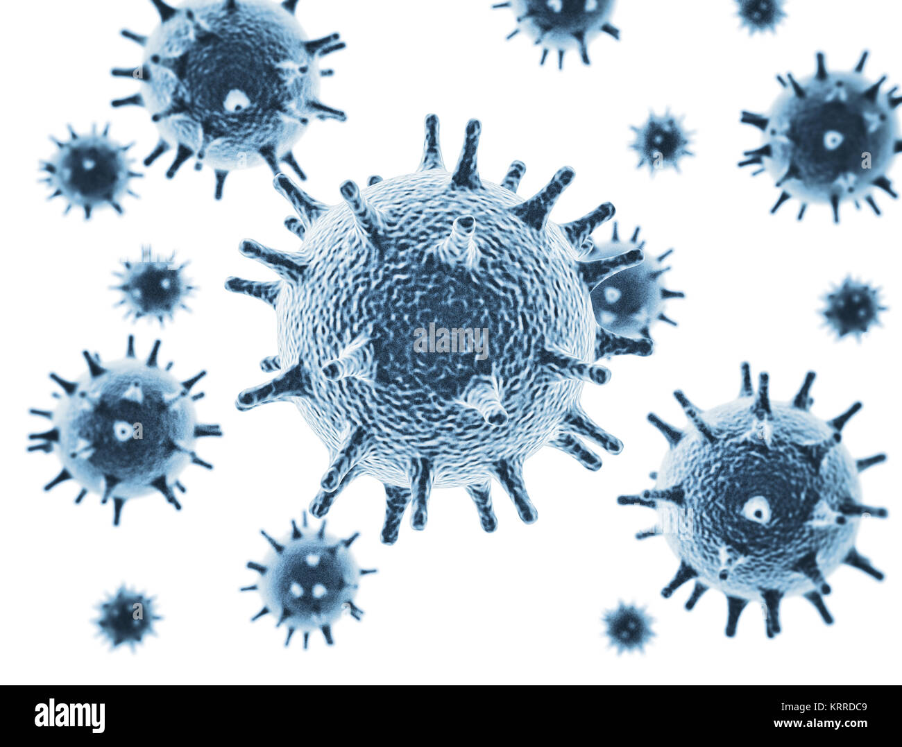 Group of virus cells isolated on white background Stock Photo - Alamy