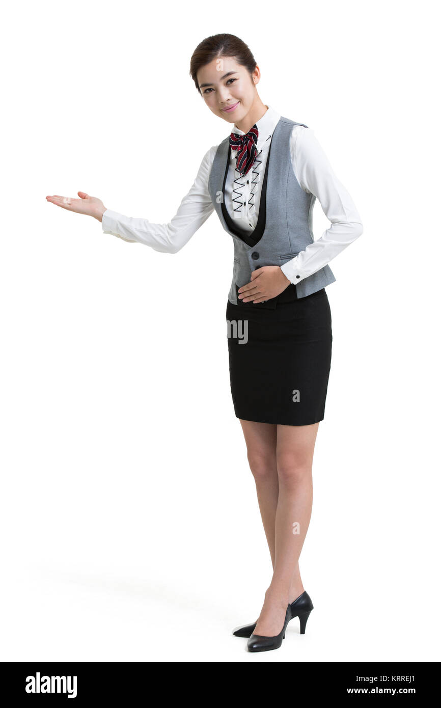 Portrait of smiling waitress in hotel Stock Photo - Alamy