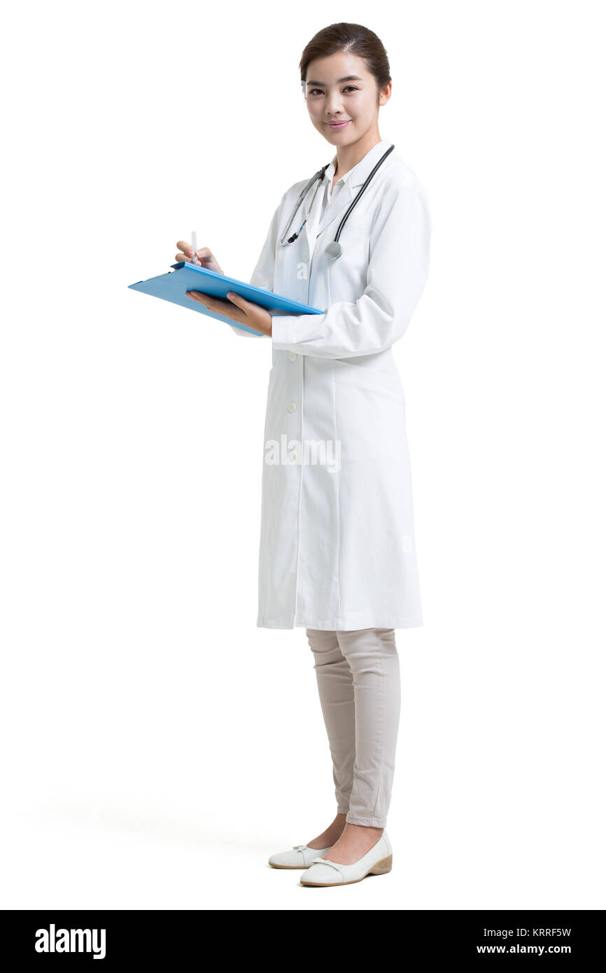Young female doctor at work Stock Photo - Alamy
