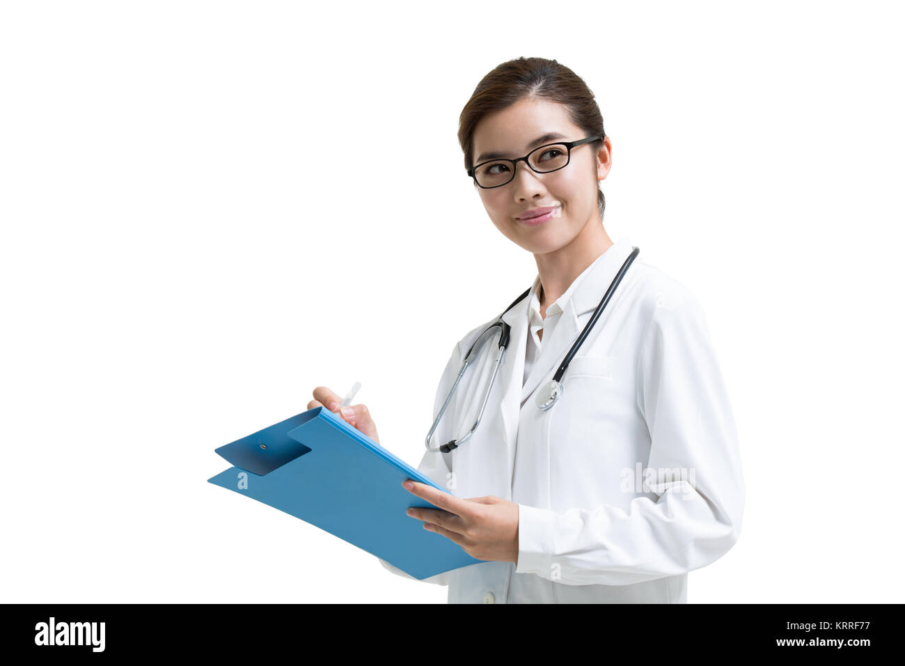 Young female doctor at work Stock Photo - Alamy