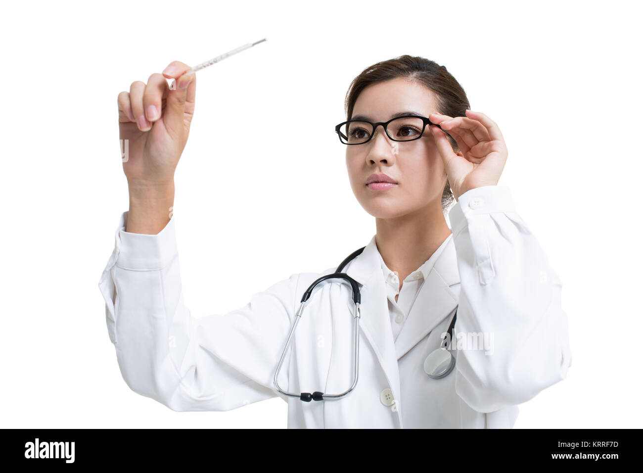 Doctor checking temperature hi-res stock photography and images - Alamy