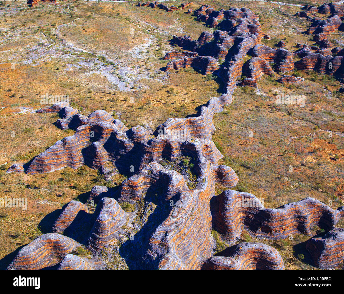 Bungle Bungles, Purnululu National Park, Australia: Aerial landscape of ...