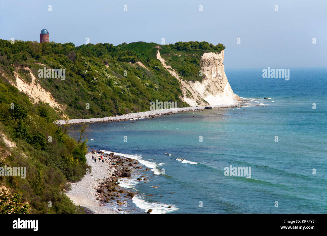 Cape Arkona with lighthouse, North cape, Ruegen island, Mecklenburg ...