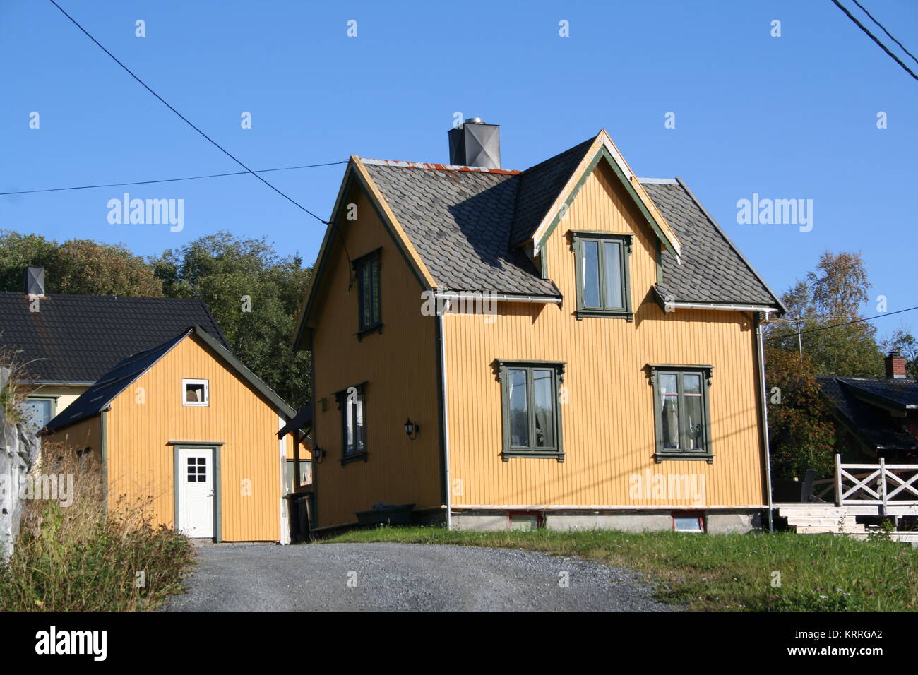 Northern Norwegian Wooden House Stock Photo - Alamy