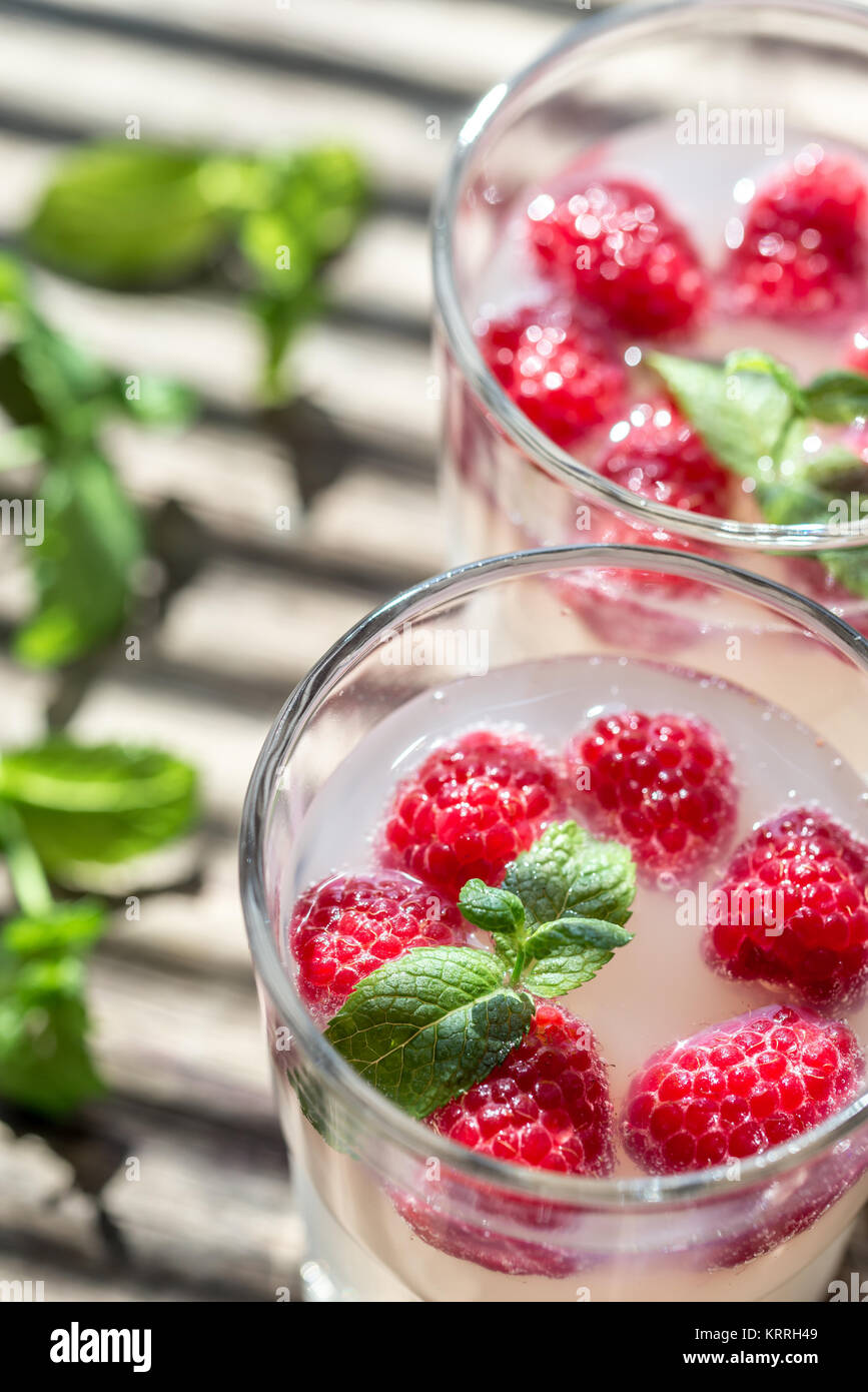 Sparkling Raspberry - Limoncello Cocktail Stock Photo - Alamy