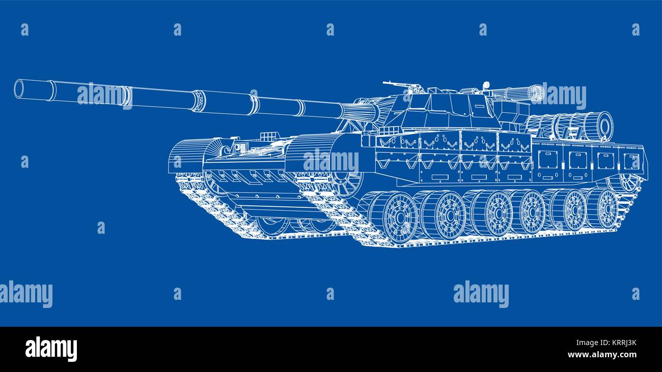 Blueprint of realistic tank Stock Vector Image & Art - Alamy