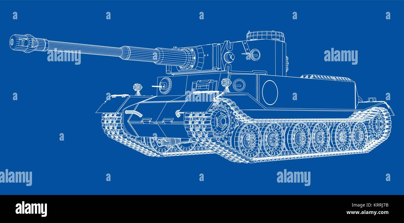 Blueprint of realistic tank Stock Vector Image & Art - Alamy