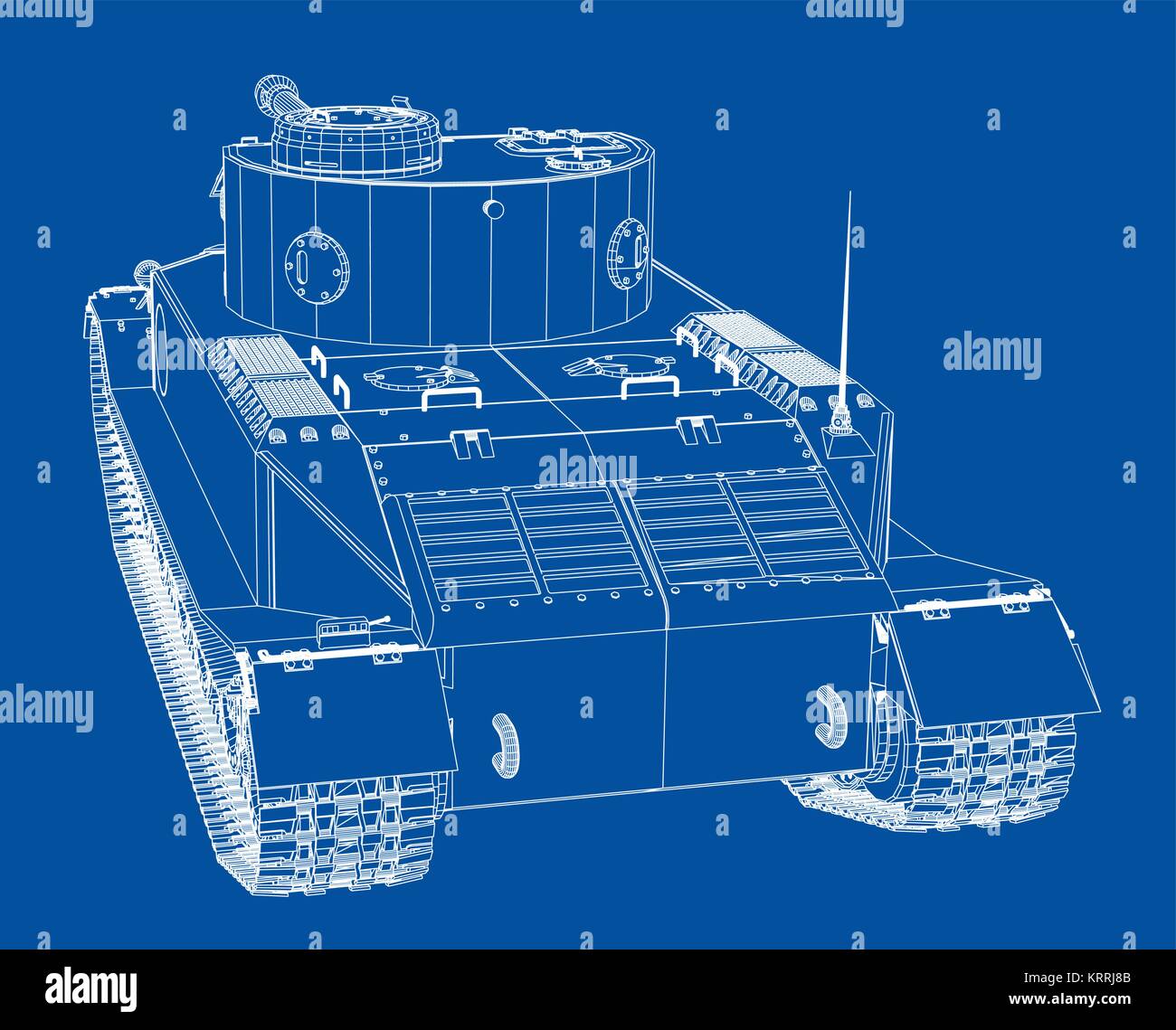 Blueprint of realistic tank Stock Vector Image & Art - Alamy