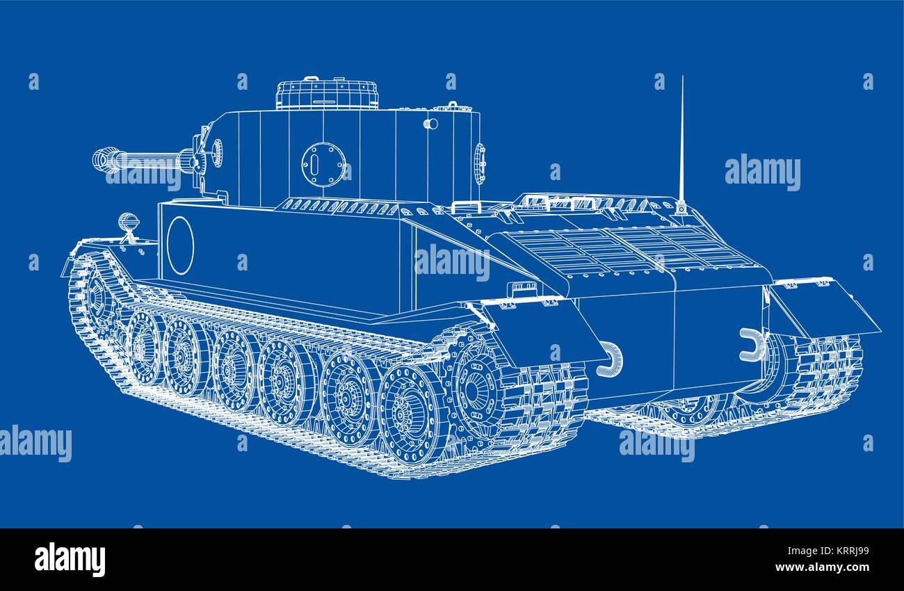 Blueprint of realistic tank Stock Vector Image & Art - Alamy