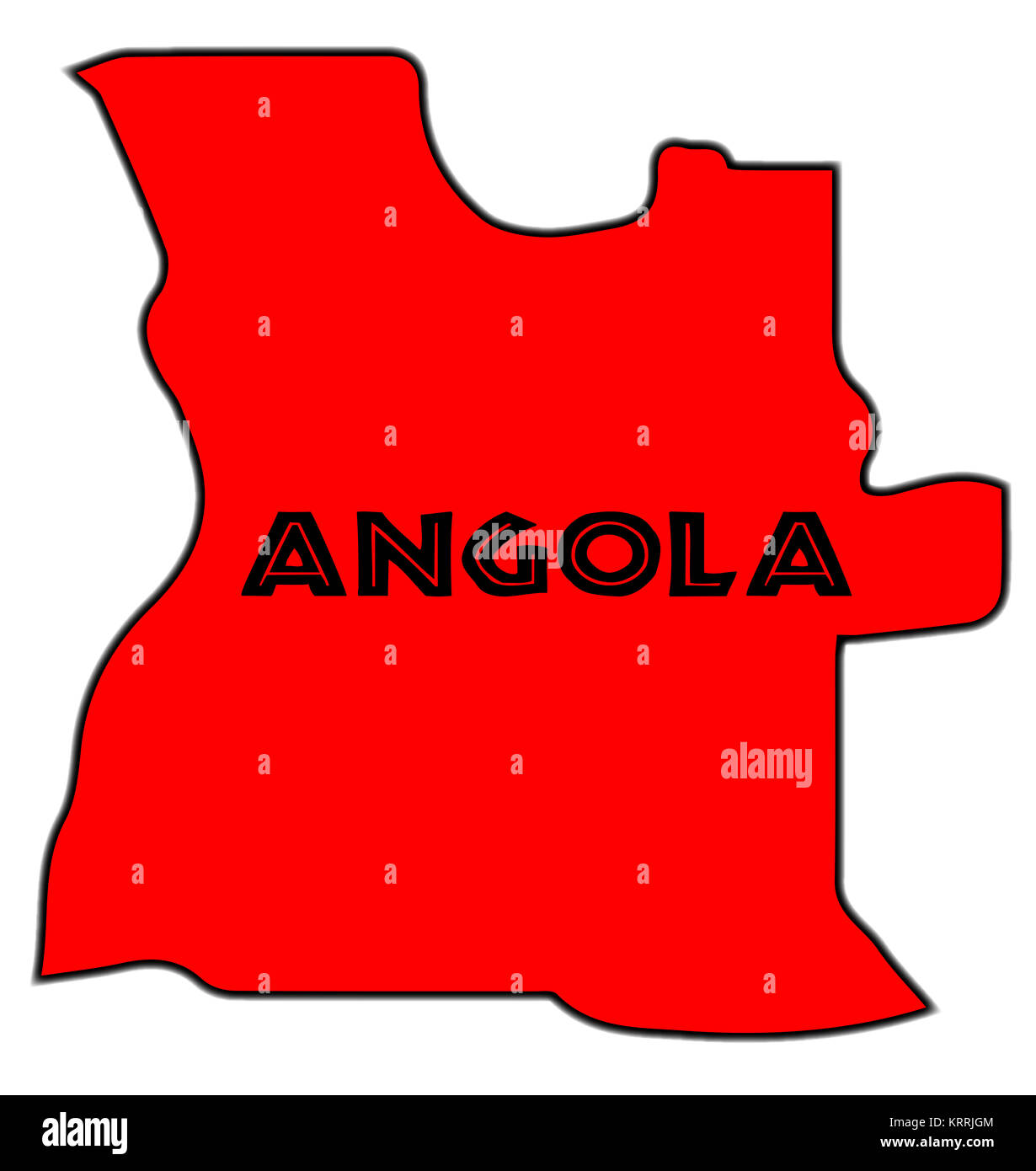 Angola silhouette map hi-res stock photography and images - Alamy