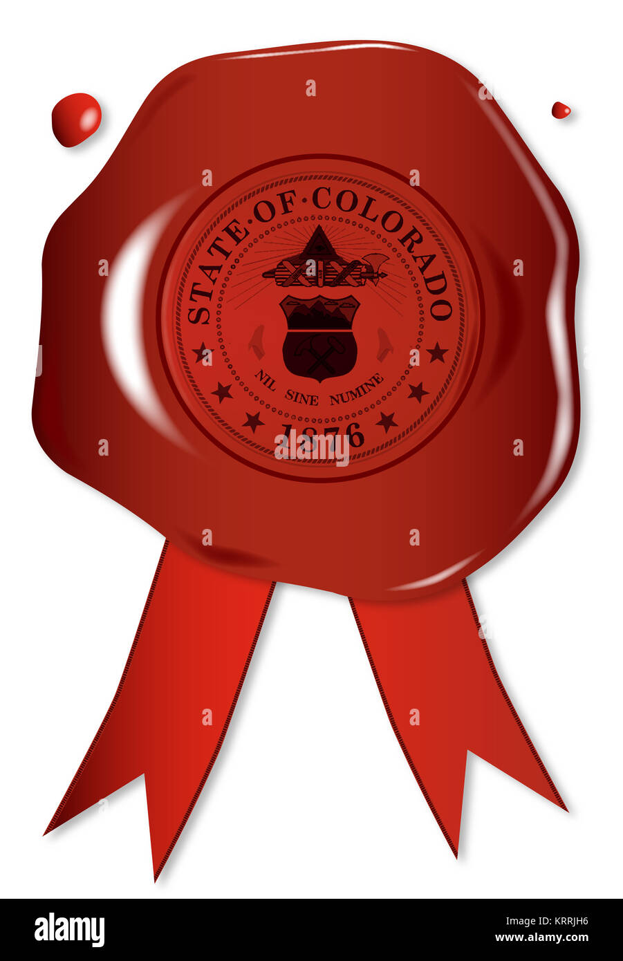 Colorado State Wax Seal Stock Photo - Alamy