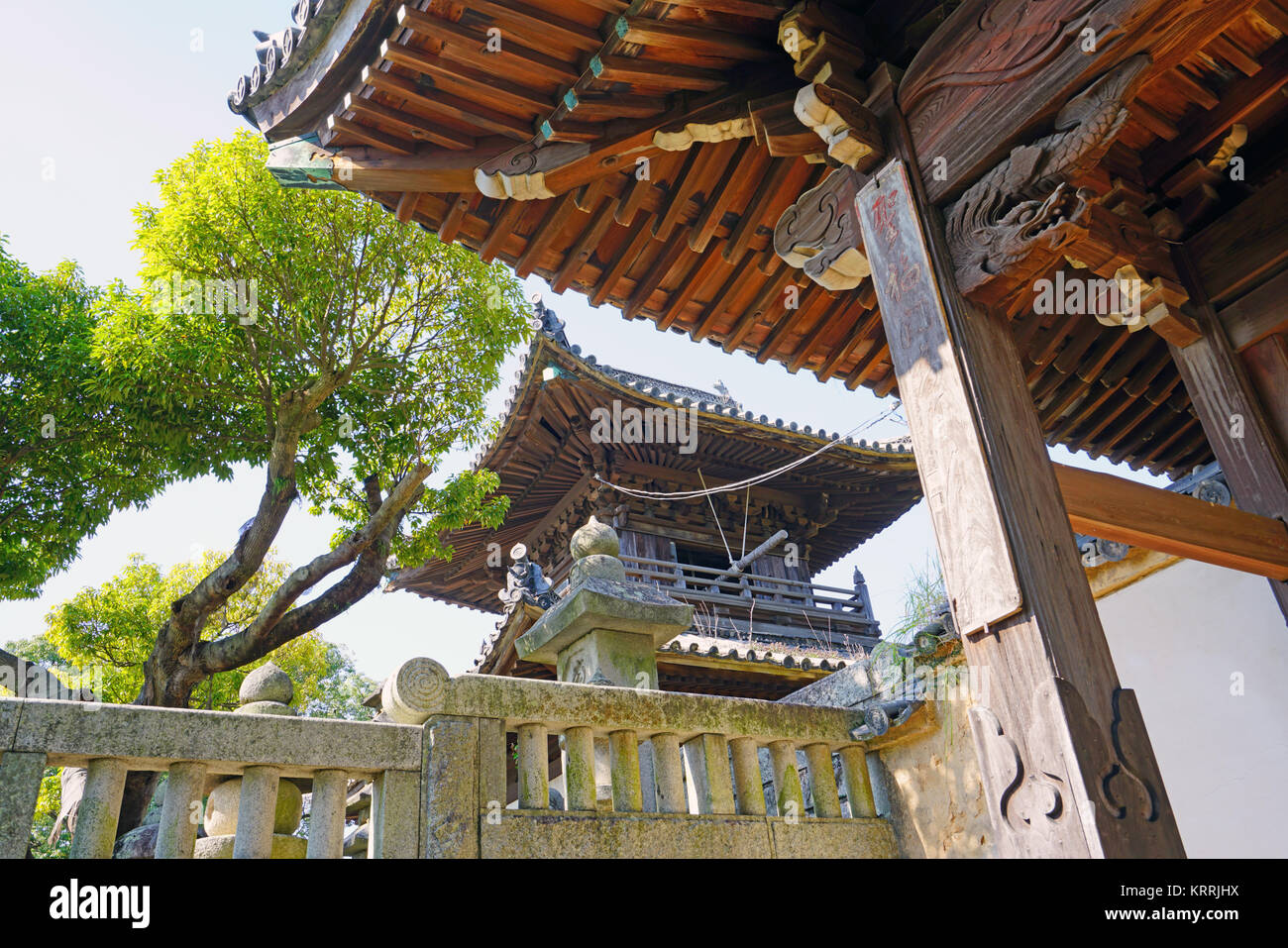View of the Shofuku-ji, a landmark Obaku zen temple located in Nagasaki ...