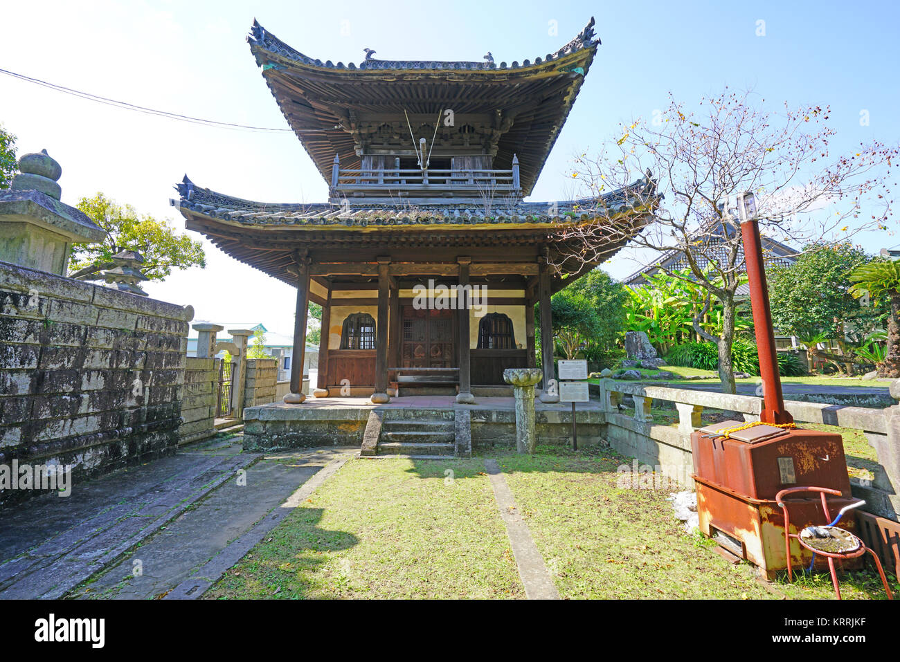View of the Shofuku-ji, a landmark Obaku zen temple located in Nagasaki ...