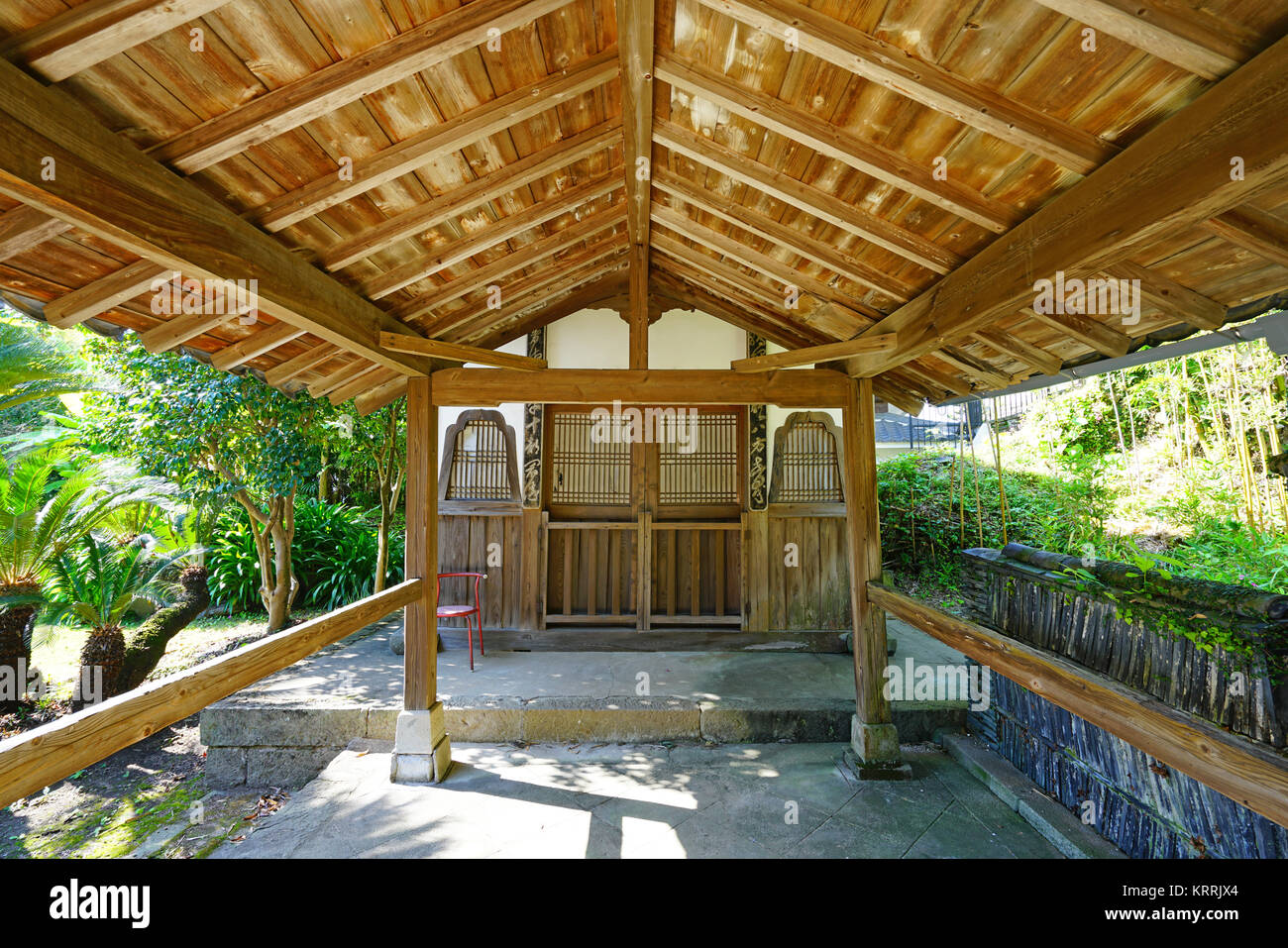 View of the Shofuku-ji, a landmark Obaku zen temple located in Nagasaki ...