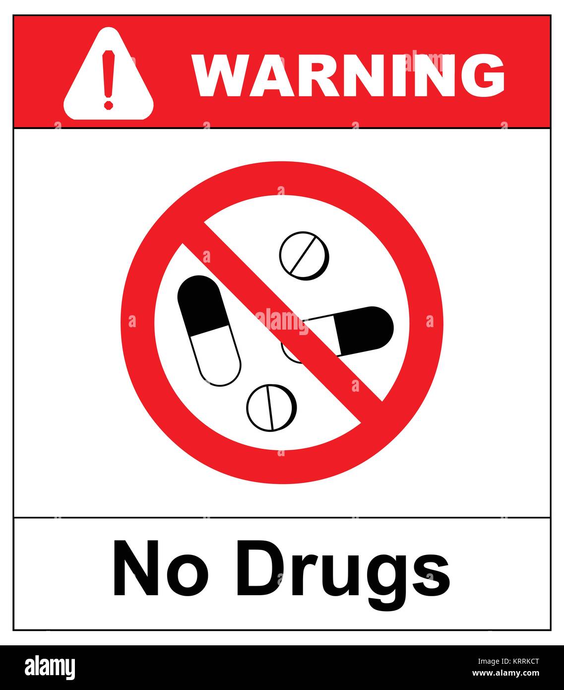 No pills sign, isolated on white background, vector illustration ...