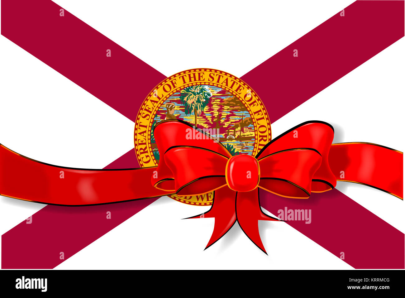 Florida State Flag ribbon Stock Photo - Alamy