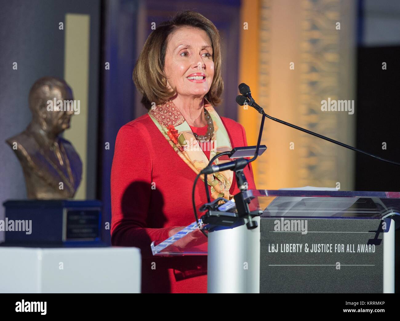 U.S. House Minority Leader Nancy Pelosi speaks during the LBJ ...