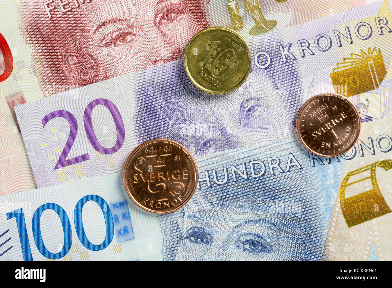 Swedish Currency Close Up Stock Photo - Alamy