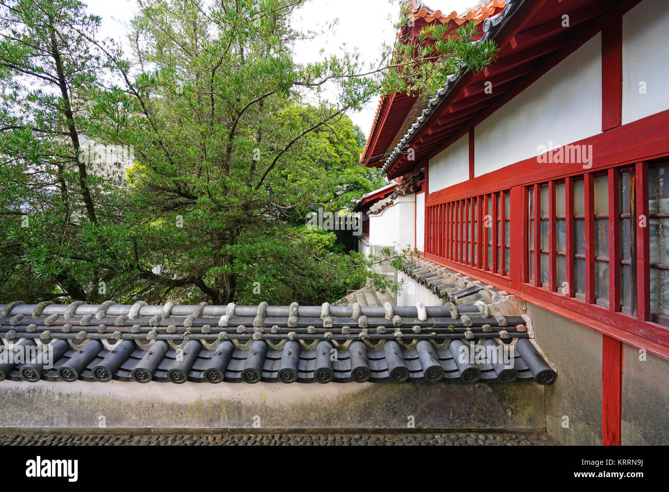 View of the Sofuku-ji, a landmark Obaku zen temple located in Nagasaki ...