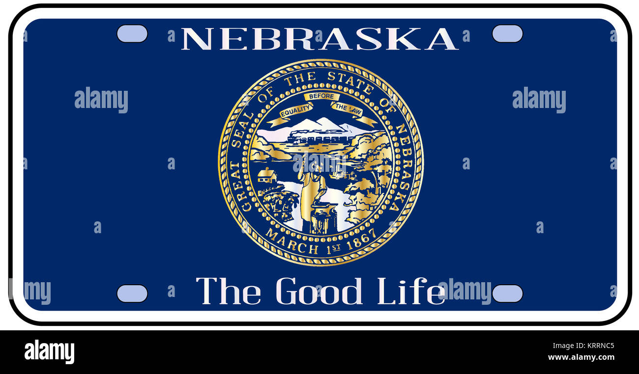 Nebraska License Plated Wall Art
