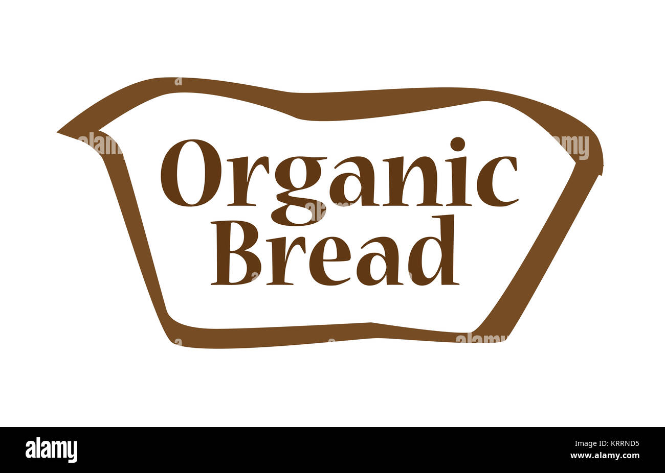 Organic Bread Outline Shape Stock Photo - Alamy