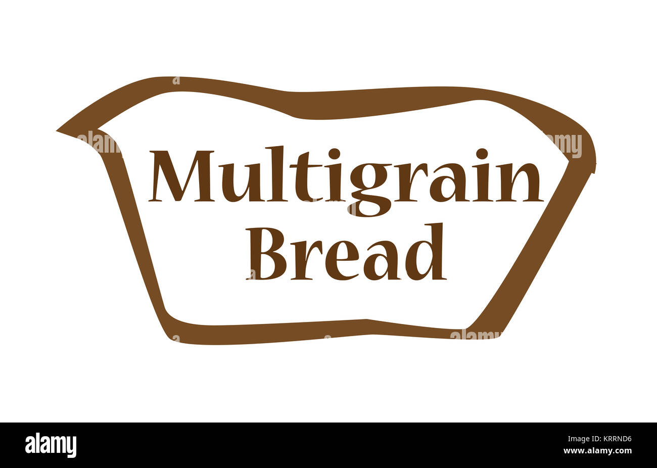 Multigrain Bread Outline Shape Stock Photo - Alamy