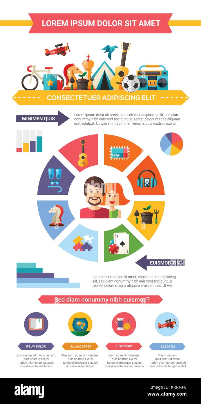 Hobby - modern colorful flat design style template Stock Vector Image ...