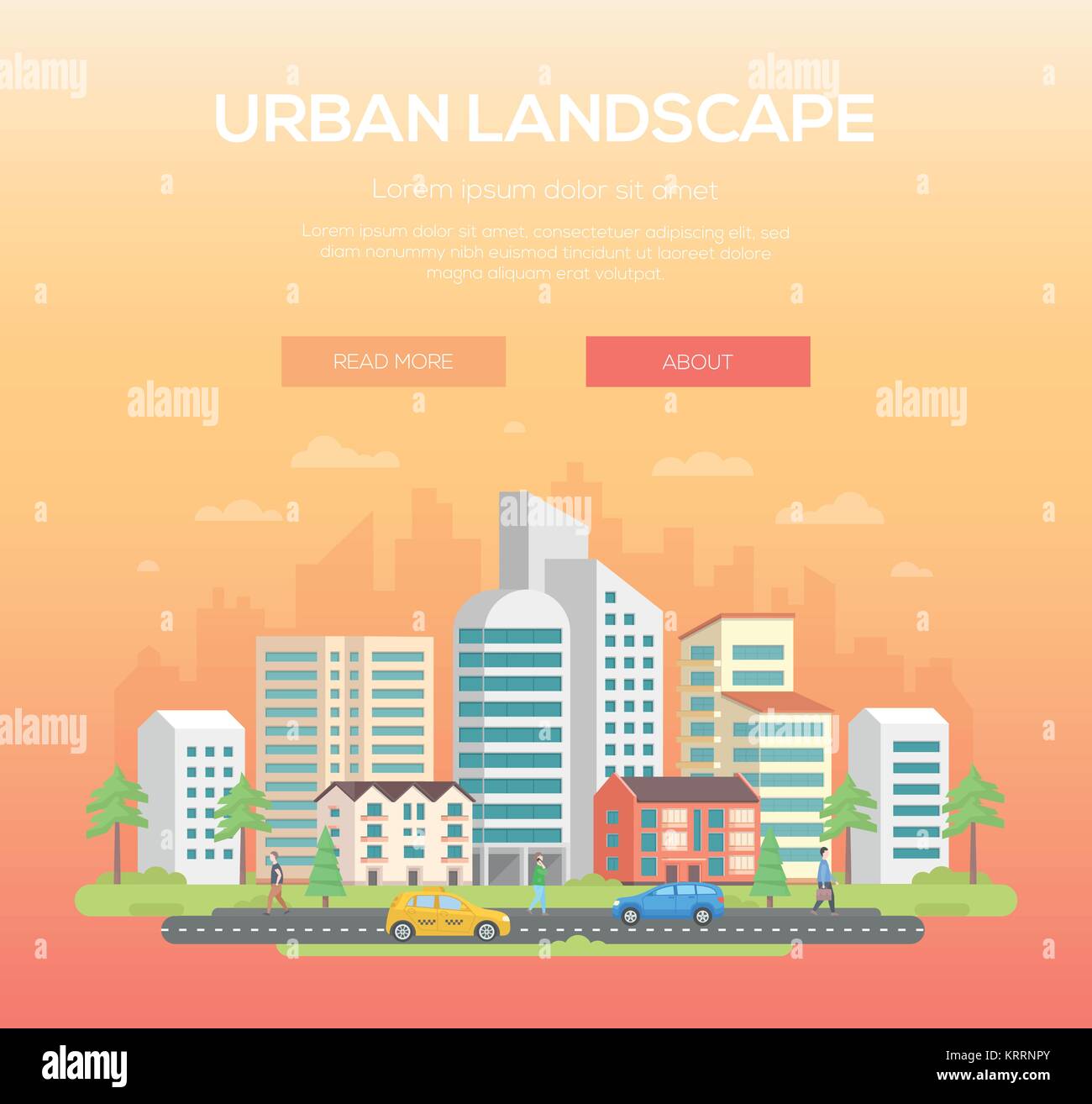 Urban landscape - modern vector illustration Stock Vector Image & Art ...