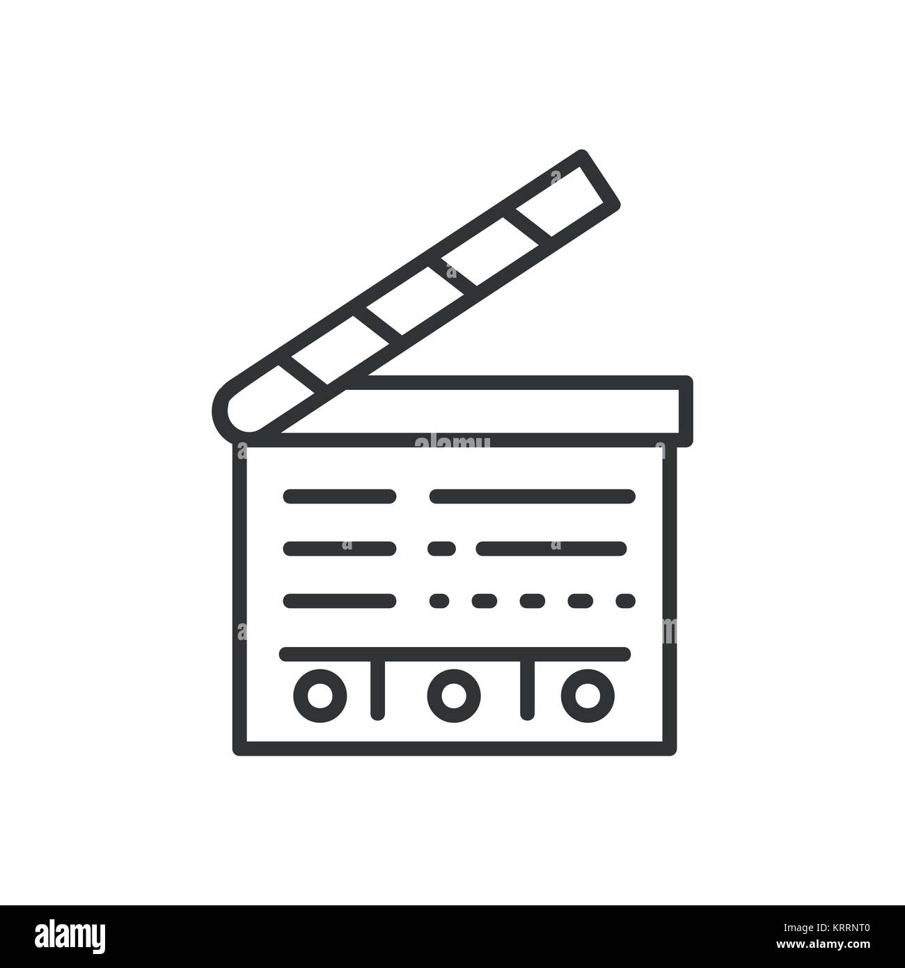Clapperboard icon Stock Vector Images - Alamy