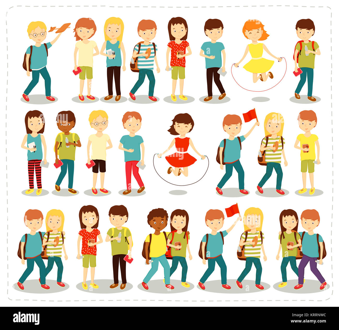 Vector illustration of children Stock Photo - Alamy