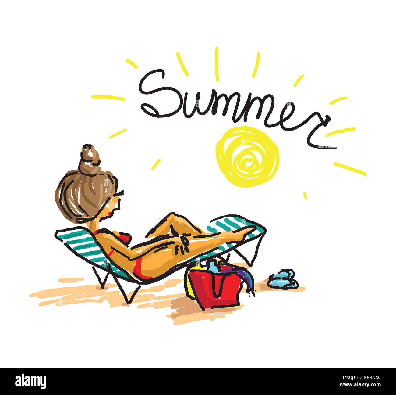 Girls sunbathing Cut Out Stock Images & Pictures - Alamy