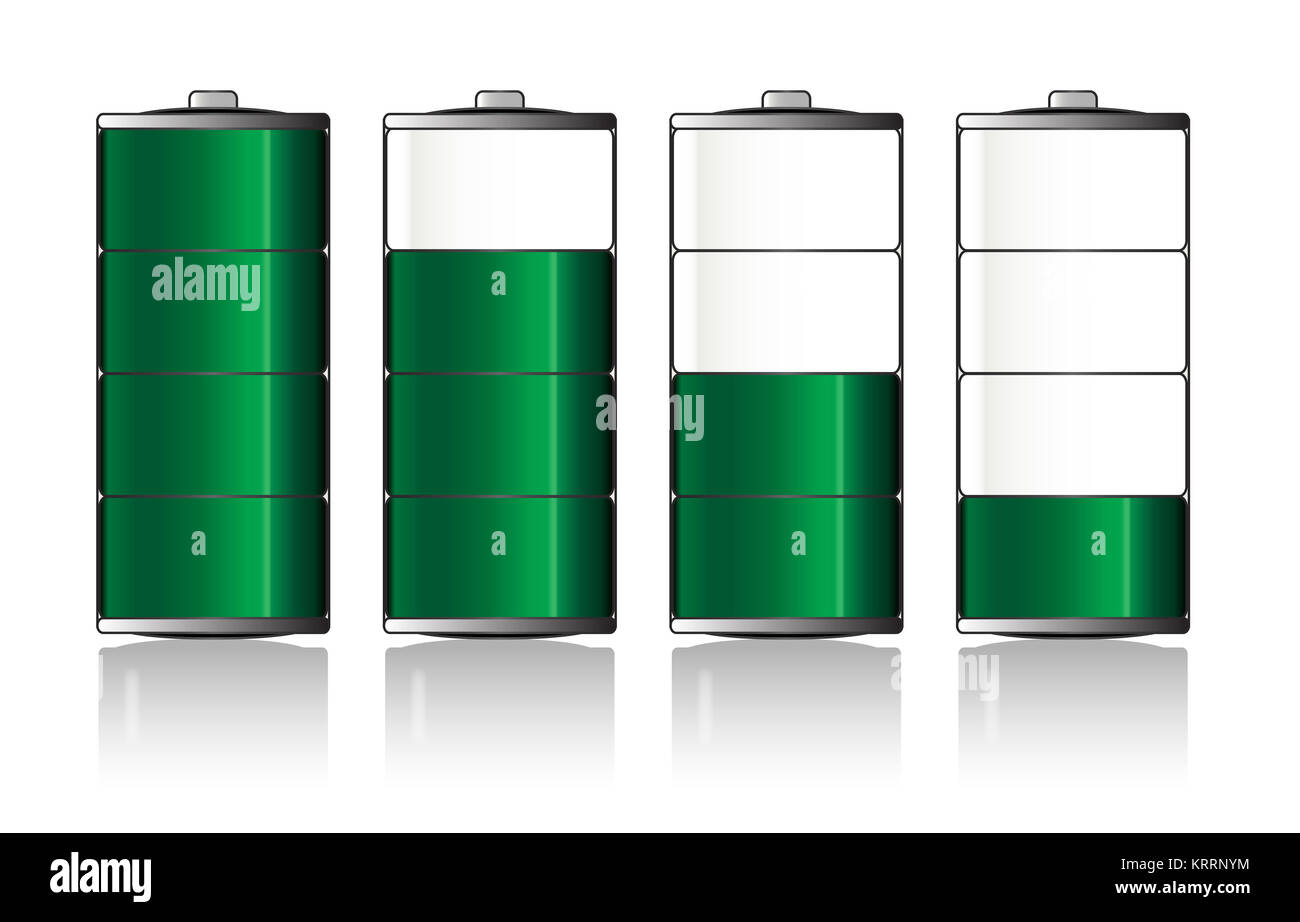 Battery charging icon on green Cut Out Stock Images & Pictures - Alamy