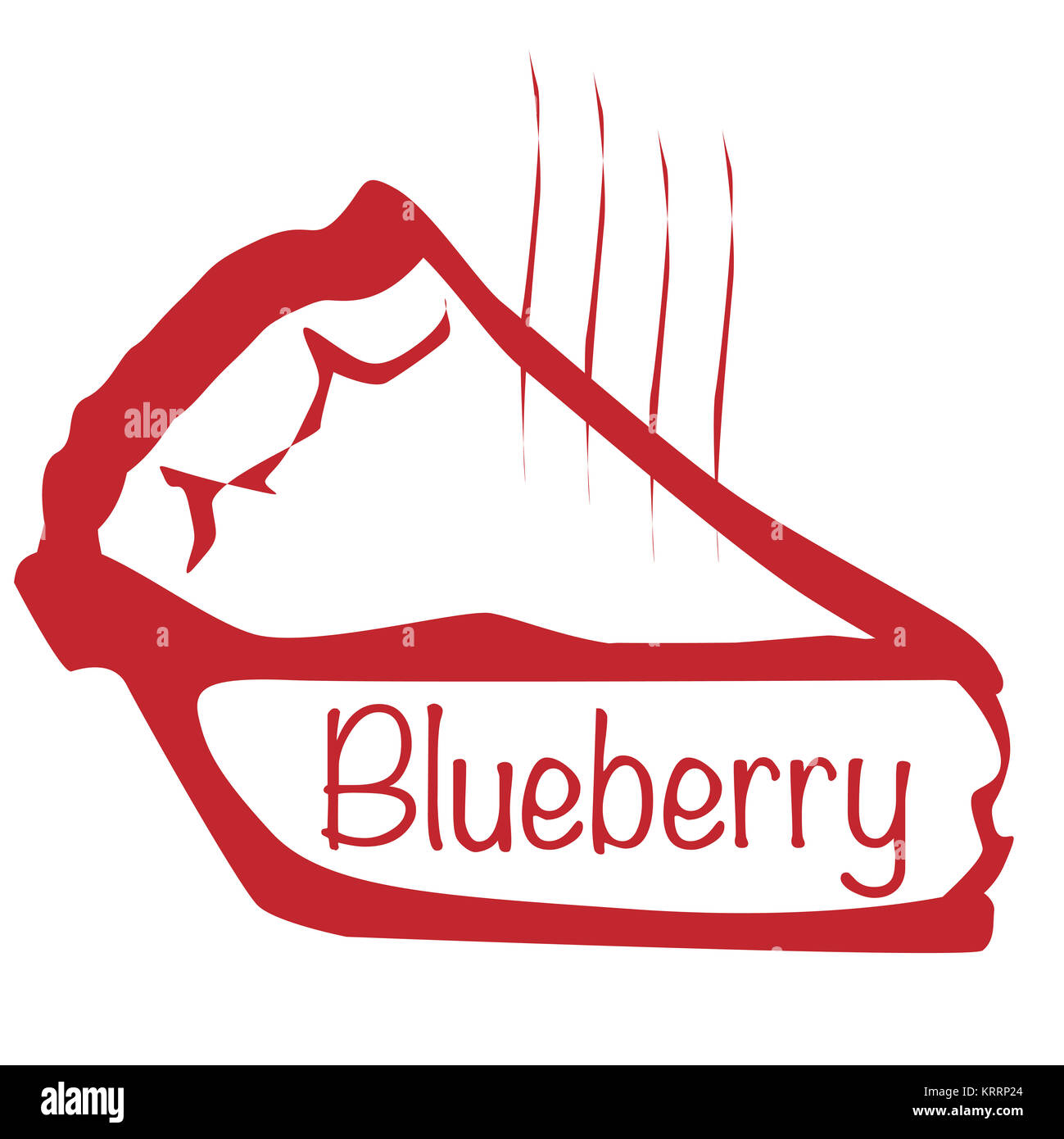 Blueberry pie drawing Cut Out Stock Images & Pictures - Alamy