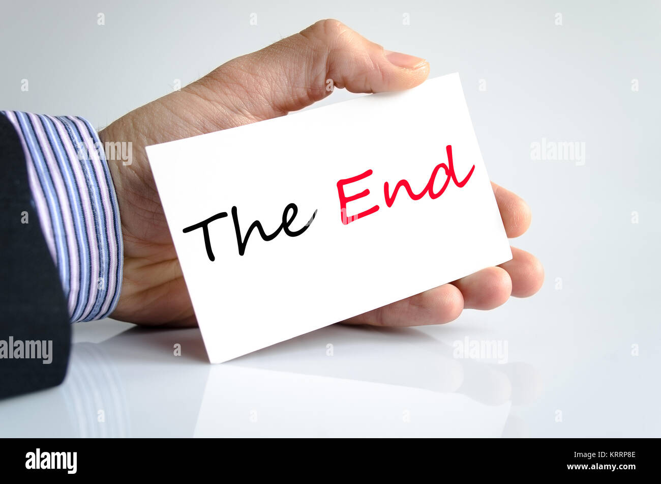 The end text concept Stock Photo - Alamy