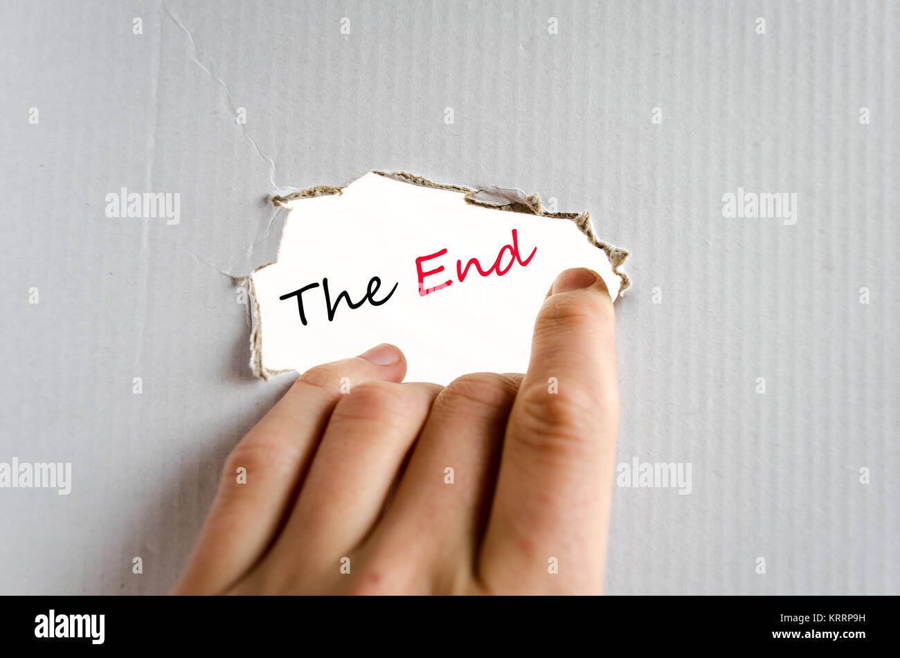 The end text concept Stock Photo - Alamy