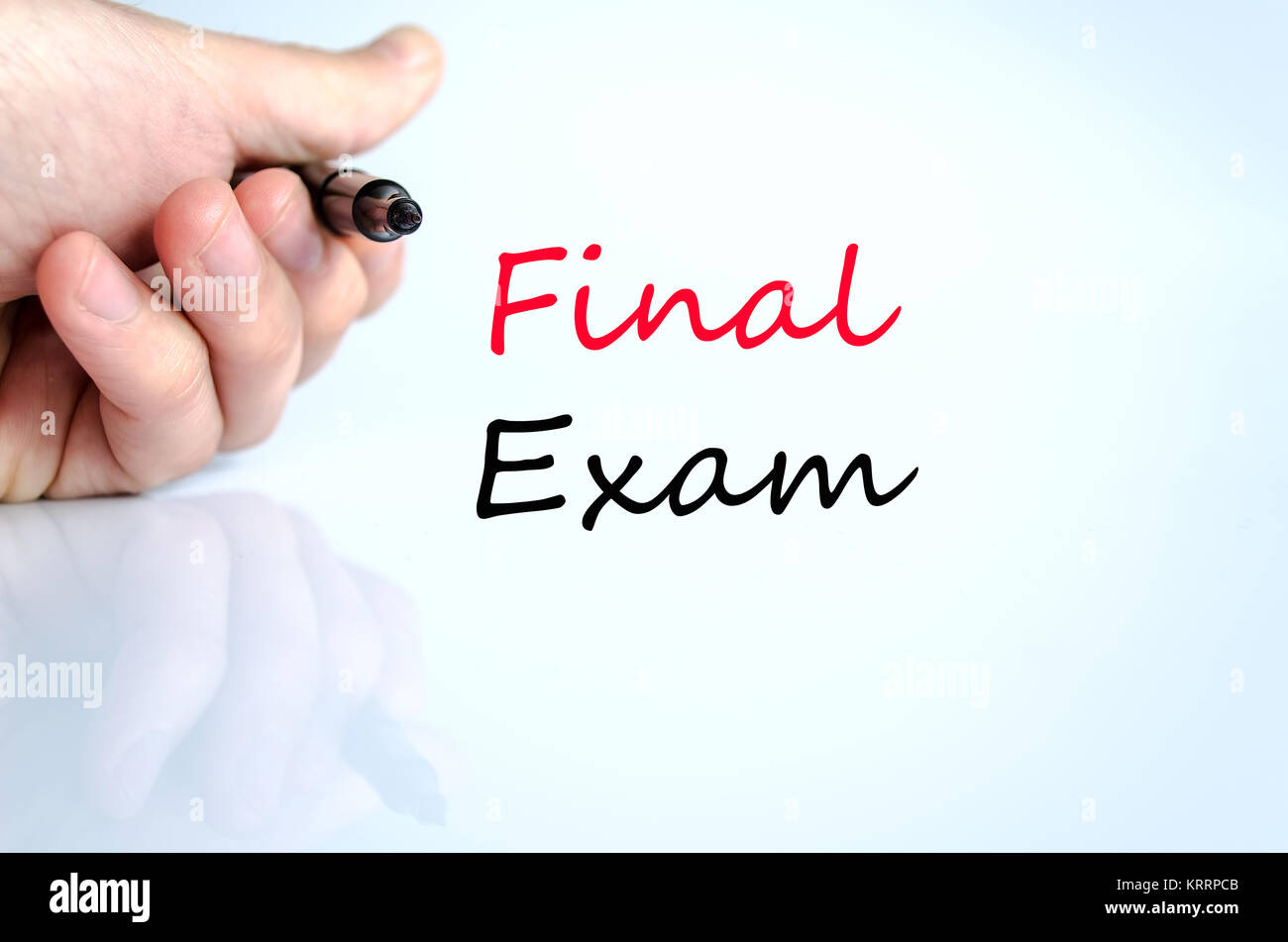 Final exam text concept Stock Photo - Alamy