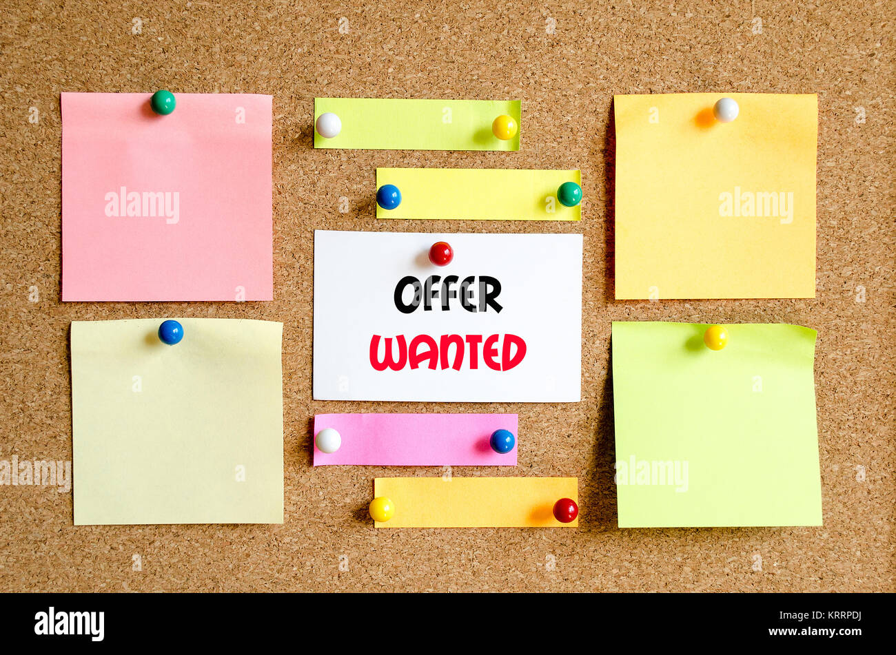 Offer wanted text concept Stock Photo - Alamy