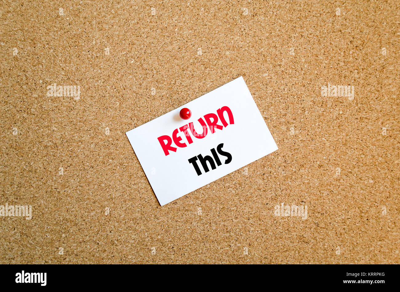 Return this text concept Stock Photo - Alamy