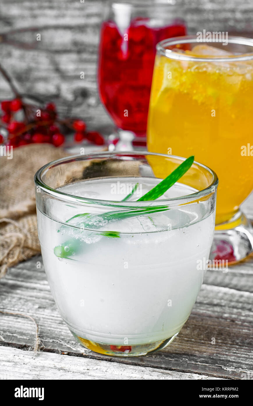 glass of medicinal drink sap from aloe leaf Stock Photo - Alamy